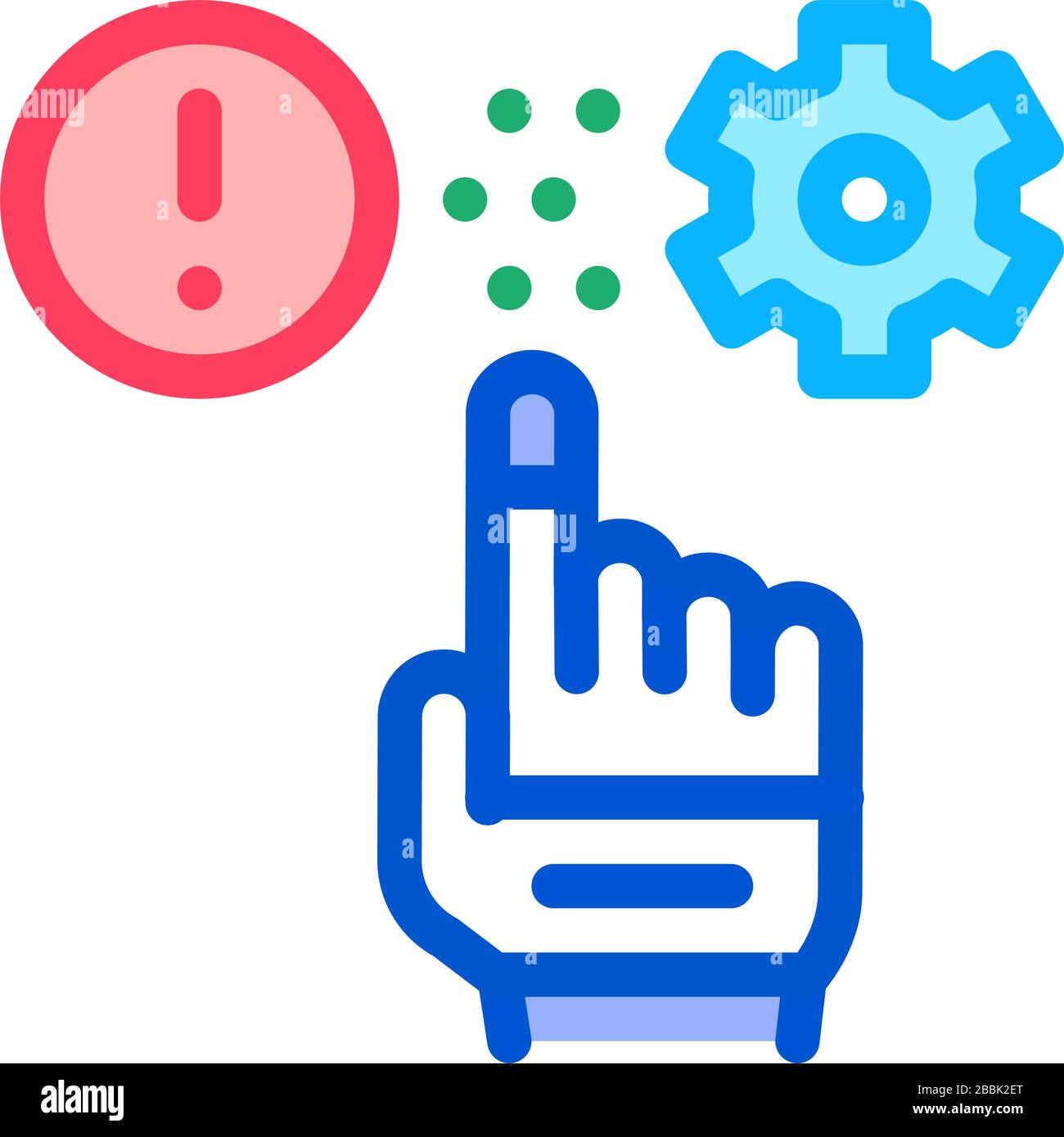 error in automated settings icon vector outline illustration Stock ...
