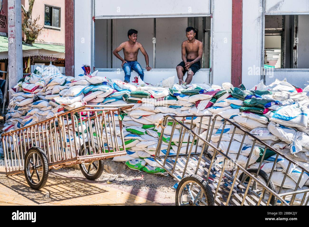 supply of building materials, Ko Phi Phi island, Thailand, Asia Stock ...