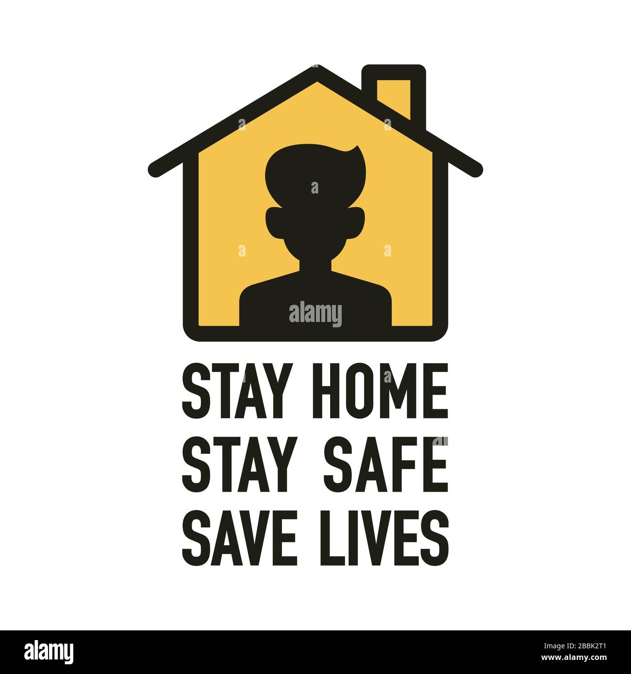 Stay home, Stay save, Save lives signage vector design concept. Stop ...
