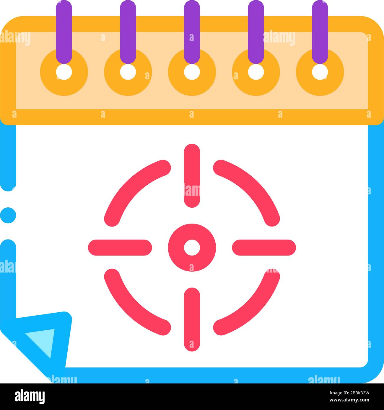 target on sheet icon vector outline illustration Stock Vector Image ...