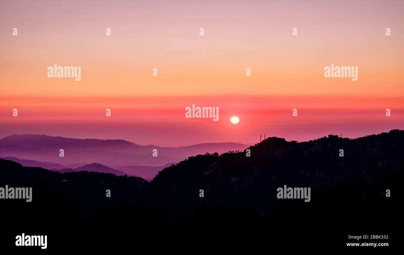 Beautiful Sunrise and Sunset View in India Stock Photo - Alamy