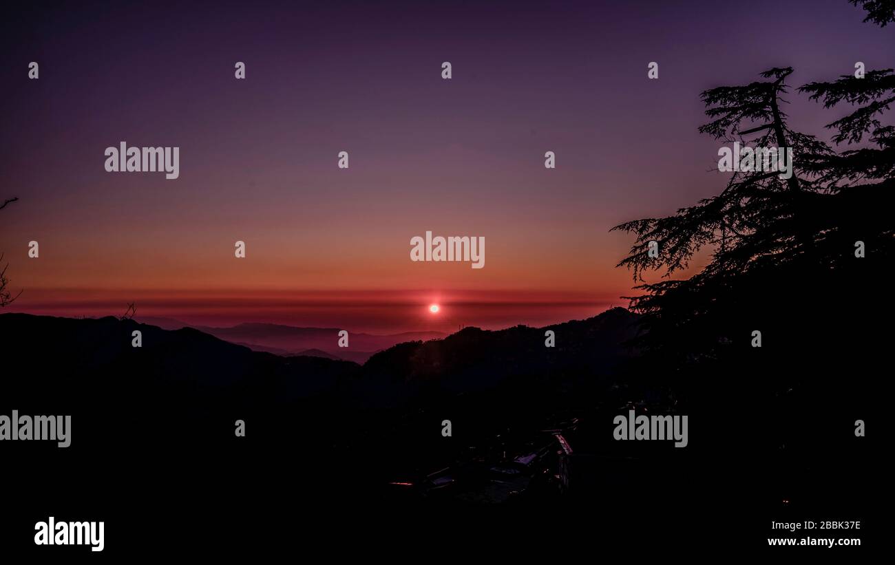 Beautiful Sunrise and Sunset View in India Stock Photo - Alamy