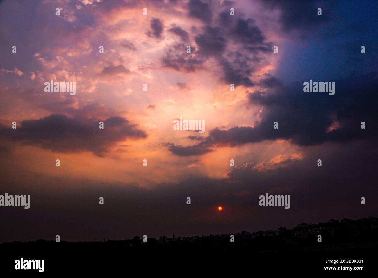 Beautiful Sunrise and Sunset View in India Stock Photo - Alamy
