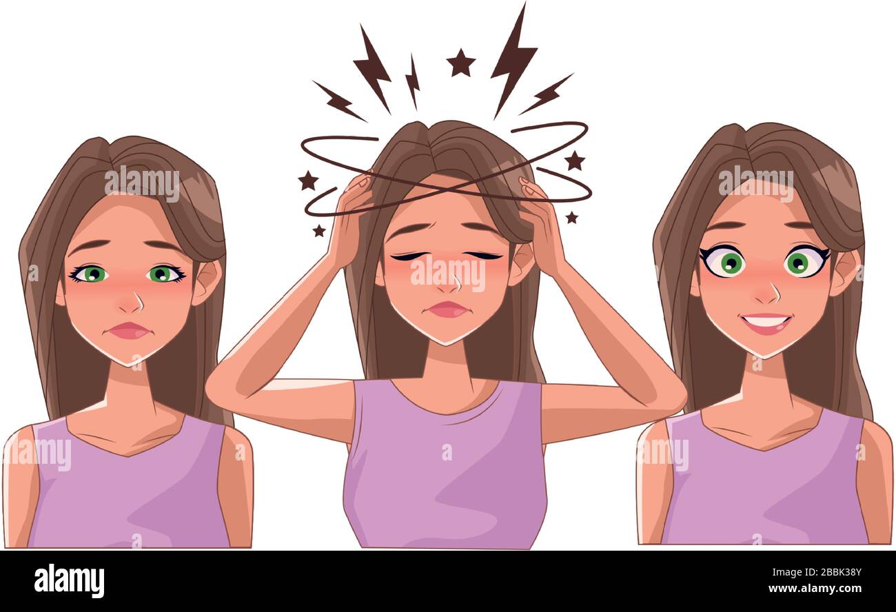group of women with stress symptoms Stock Vector Image & Art - Alamy