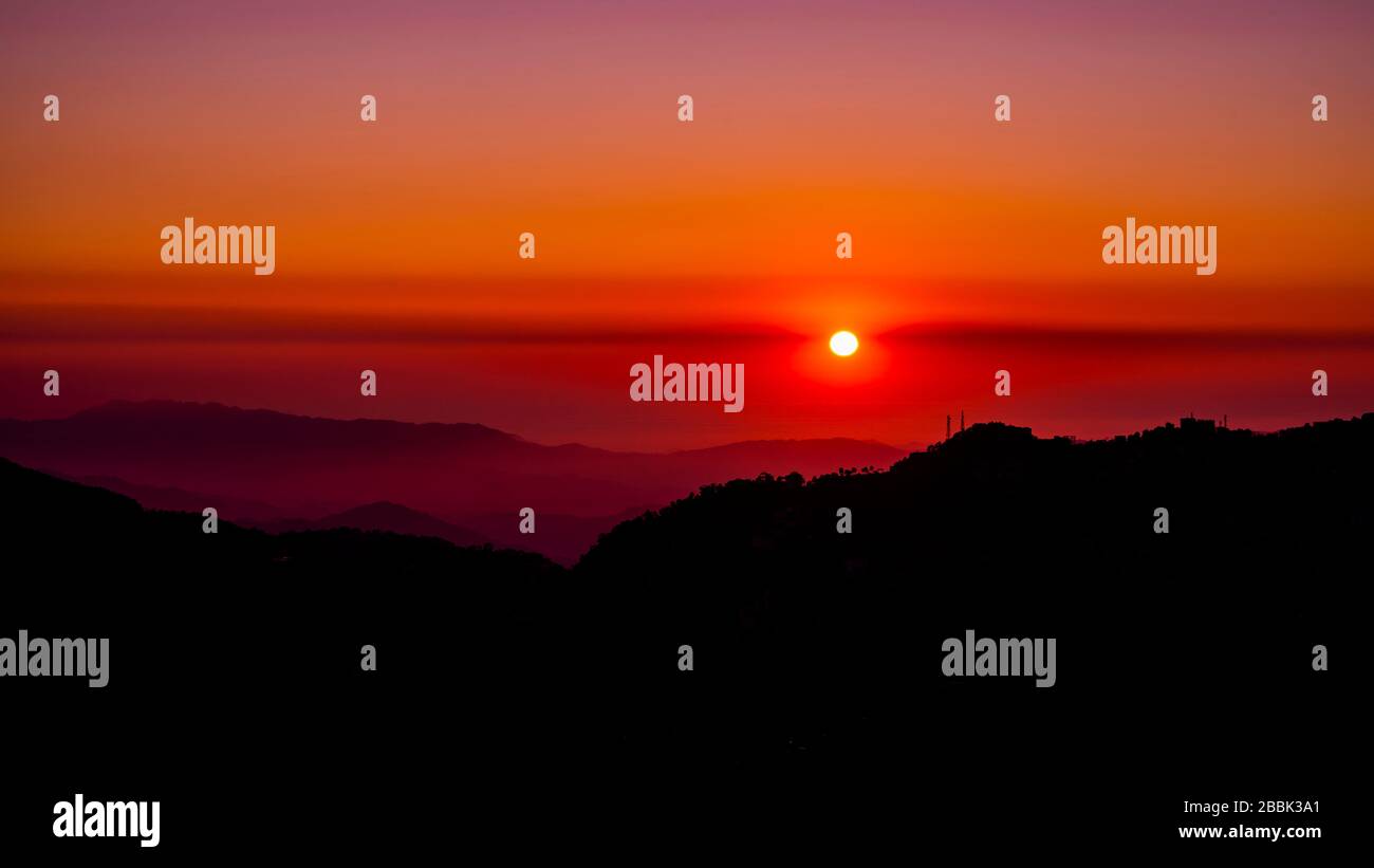 Beautiful Sunrise and Sunset View in India Stock Photo - Alamy