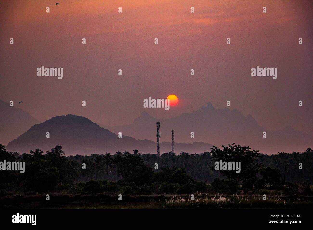 Beautiful Sunrise and Sunset View in India Stock Photo - Alamy