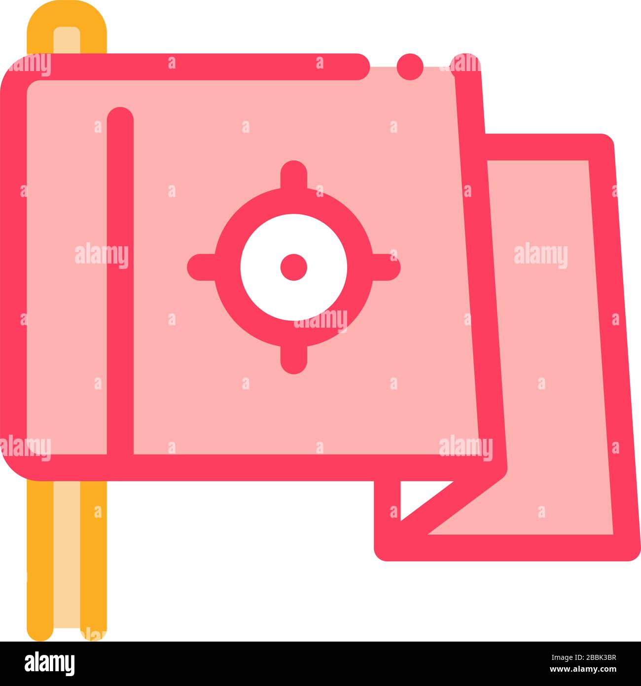 destination flag icon vector outline illustration Stock Vector Image ...