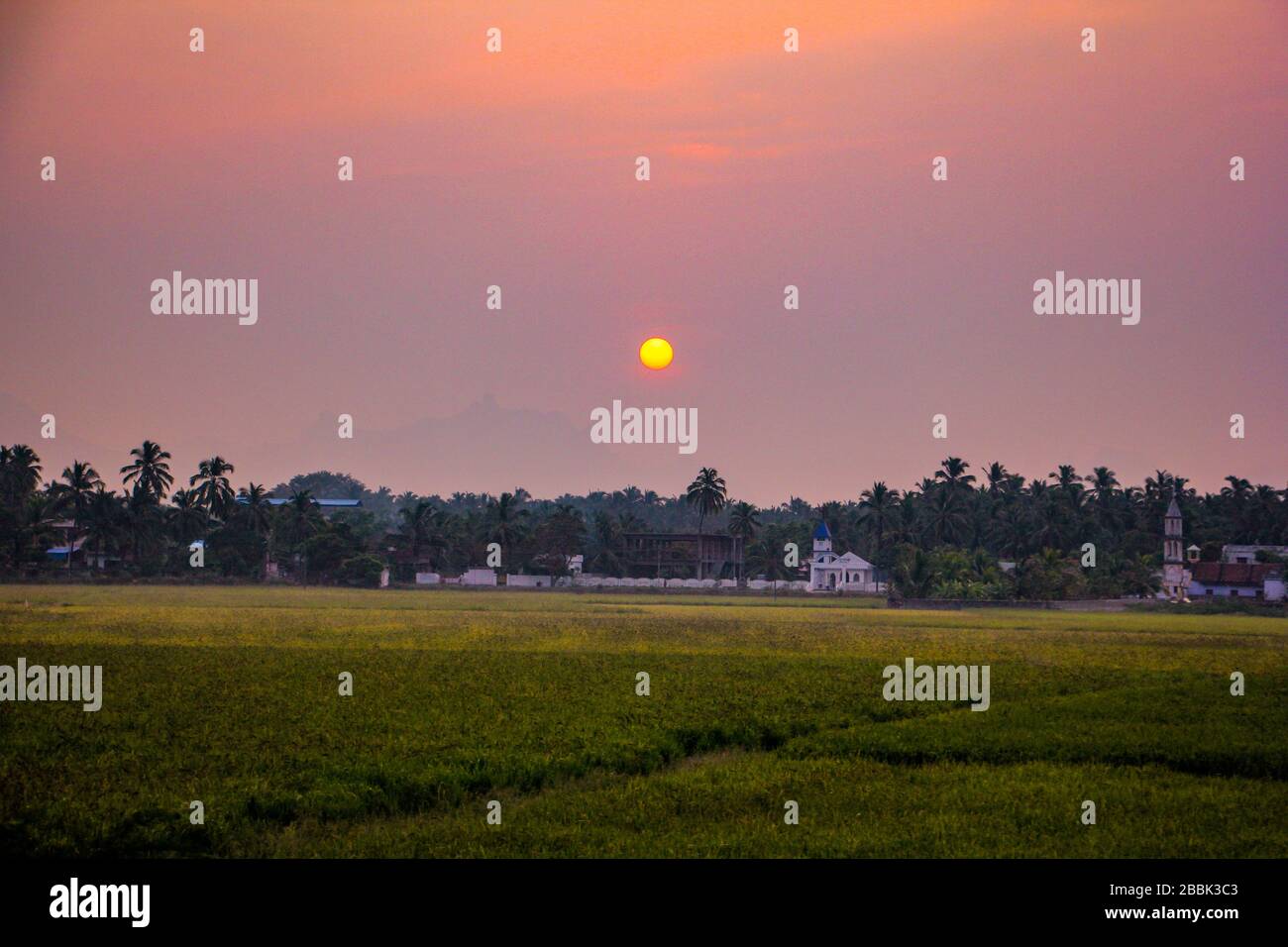 Beautiful Sunrise and Sunset View in India Stock Photo - Alamy