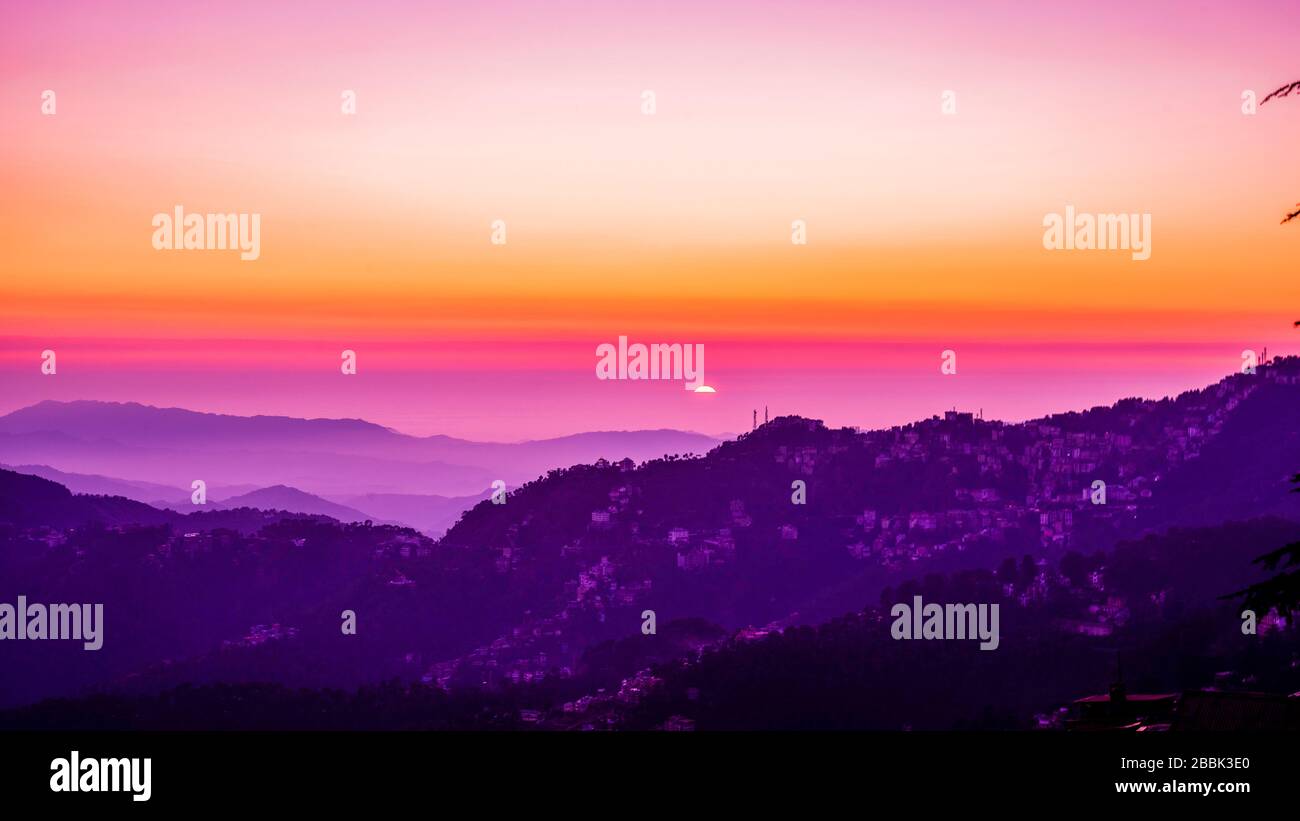 Beautiful Sunrise and Sunset View in India Stock Photo - Alamy