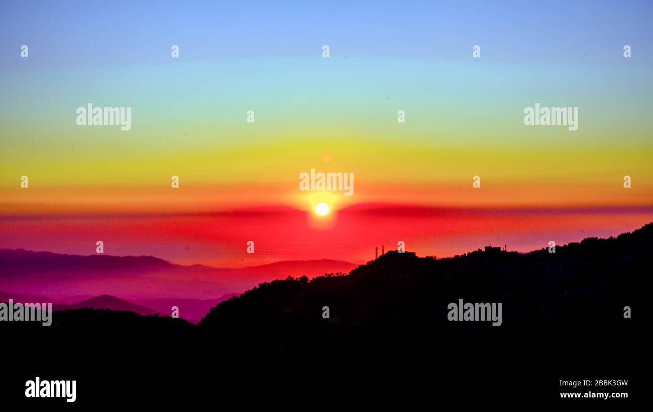 Beautiful Sunrise and Sunset View in India Stock Photo - Alamy