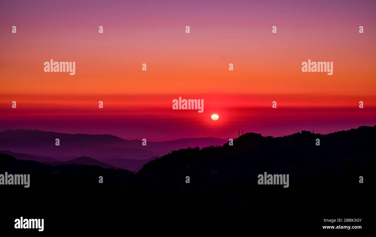Beautiful Sunrise and Sunset View in India Stock Photo - Alamy