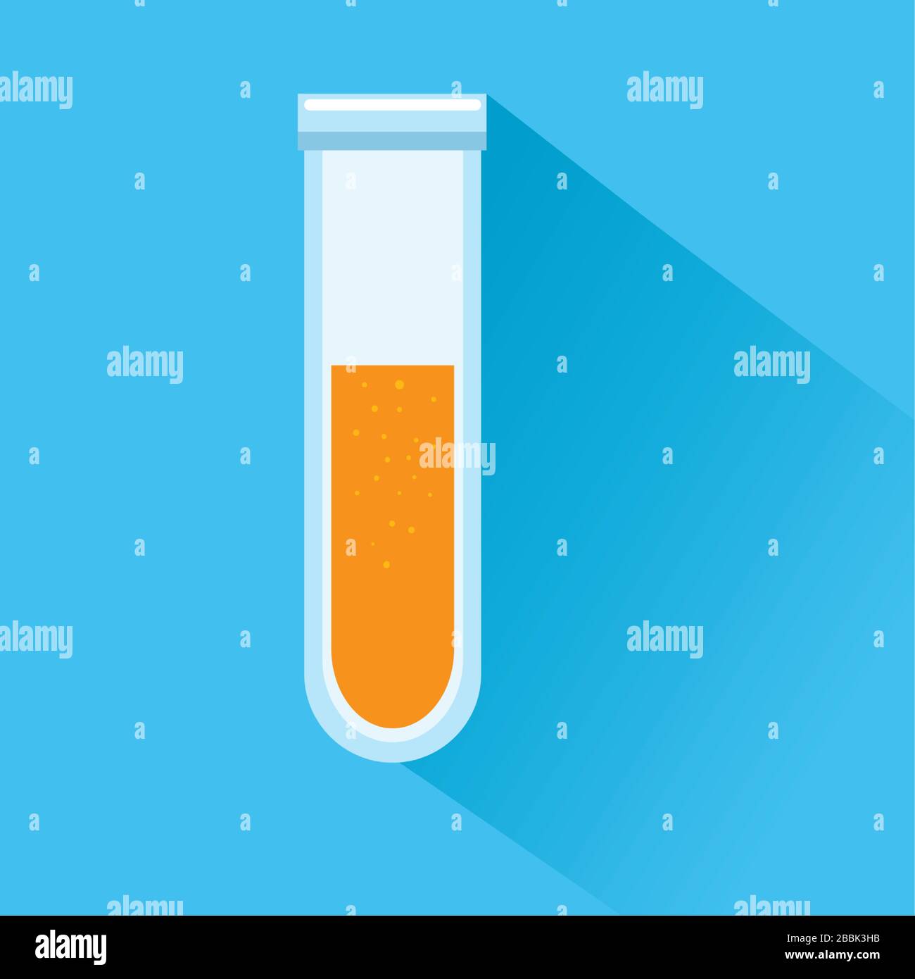 Blue substance in test tube Stock Vector Images - Alamy