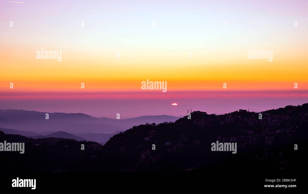 Beautiful Sunrise and Sunset View in India Stock Photo - Alamy