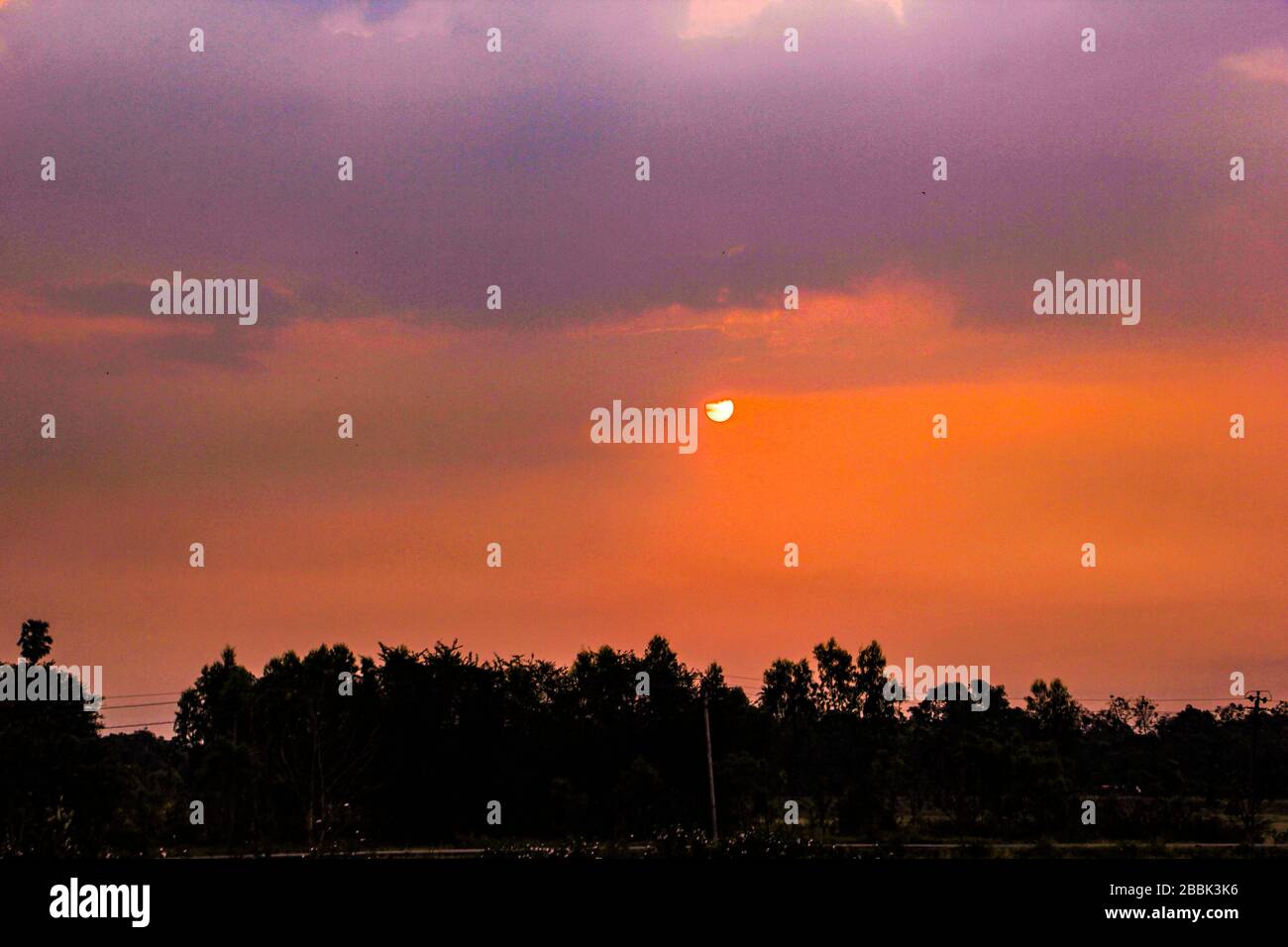 Beautiful Sunrise and Sunset View in India Stock Photo - Alamy