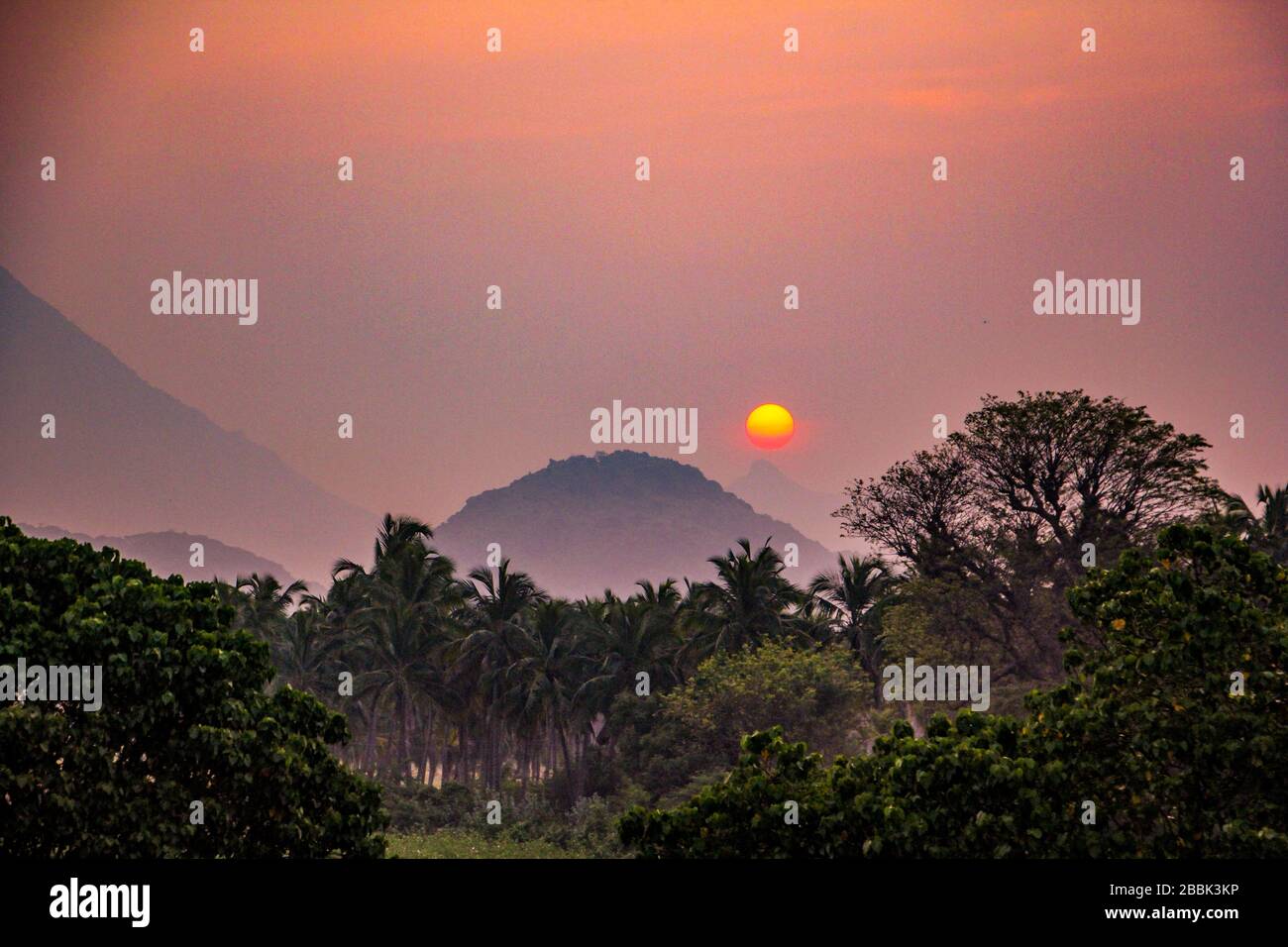 Beautiful Sunrise and Sunset View in India Stock Photo - Alamy