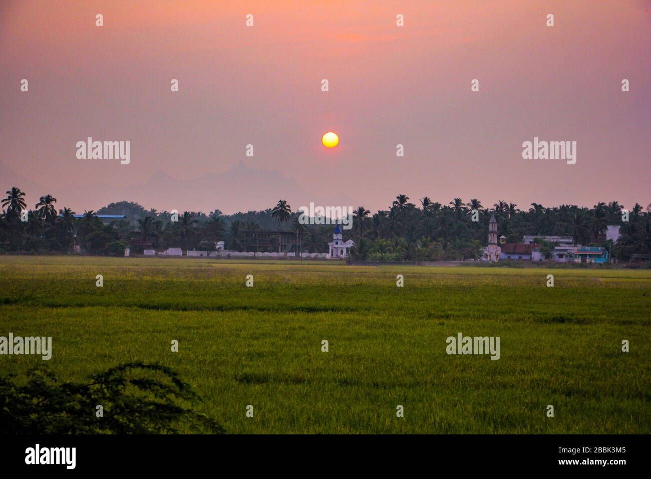 Beautiful Sunrise and Sunset View in India Stock Photo - Alamy