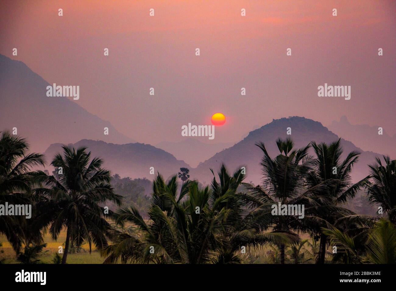 Beautiful Sunrise and Sunset View in India Stock Photo - Alamy