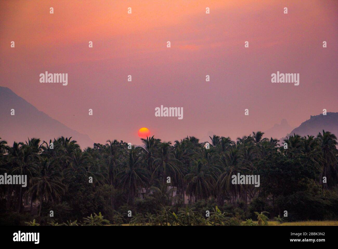 Beautiful Sunrise and Sunset View in India Stock Photo - Alamy