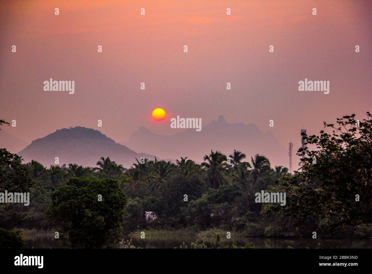 Beautiful Sunrise and Sunset View in India Stock Photo - Alamy