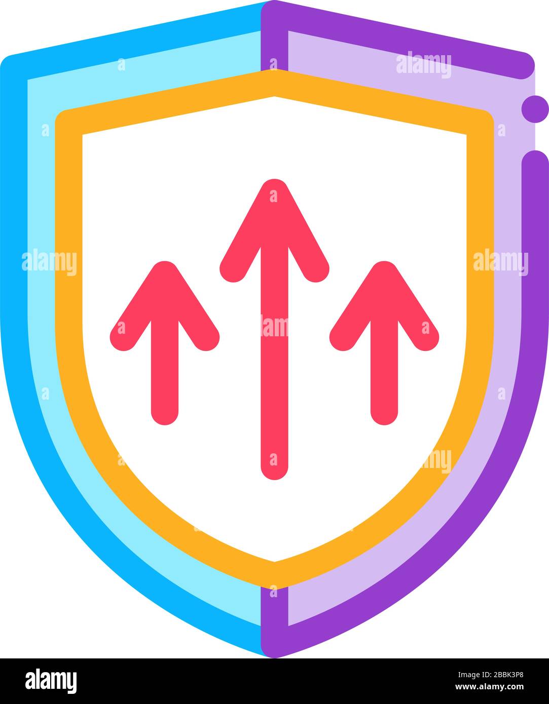increased protection icon vector outline illustration Stock Vector ...