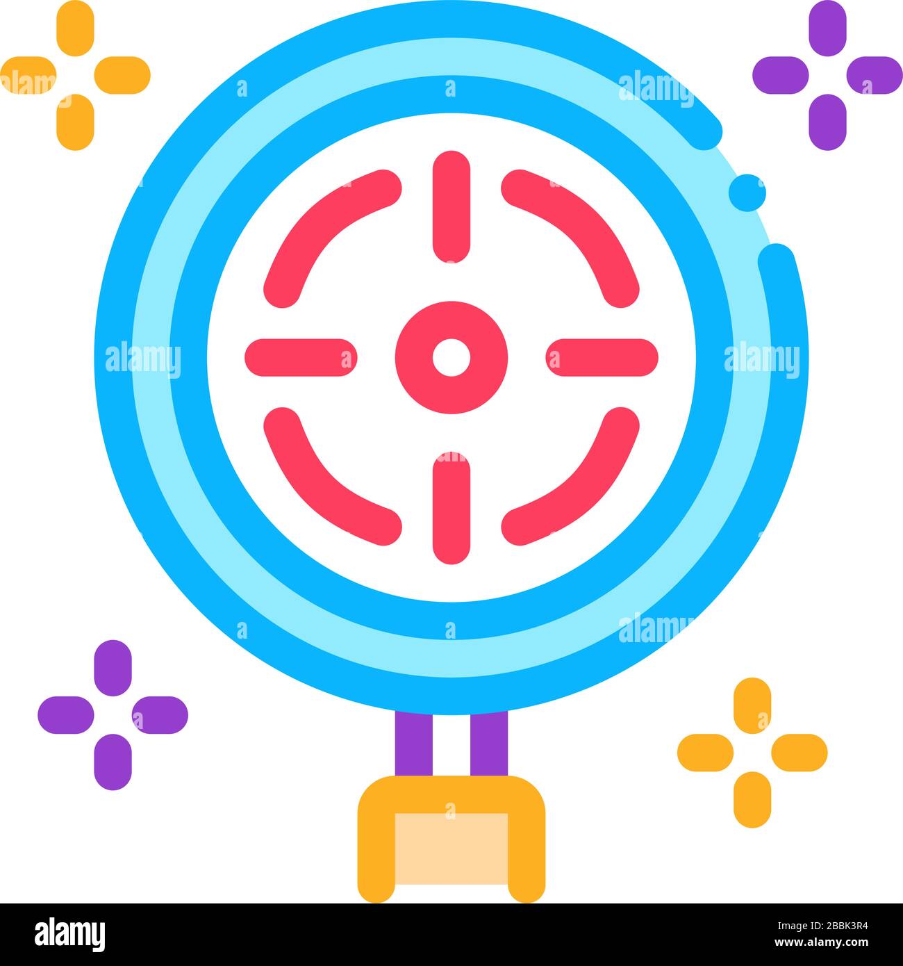 target detection icon vector outline illustration Stock Vector Image ...
