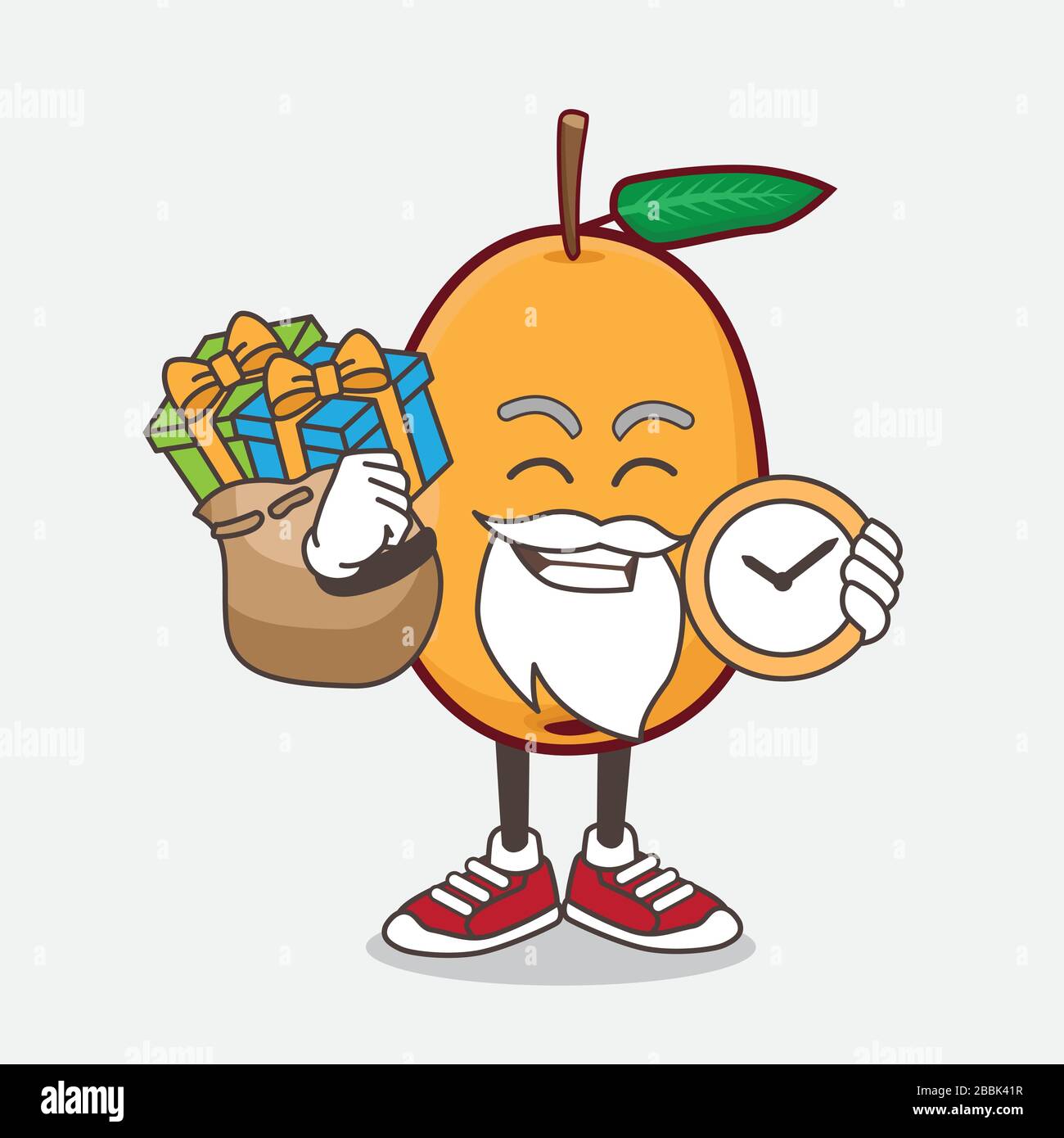 Yellow Loquat Mascot Character Vector Illustration Stock Vector Image ...