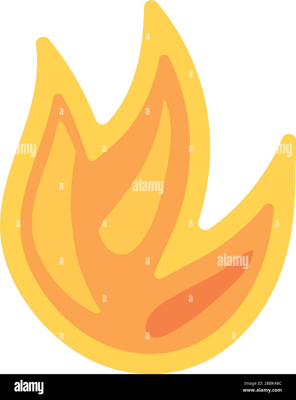 fire flame on white background vector illustration design Stock Vector ...