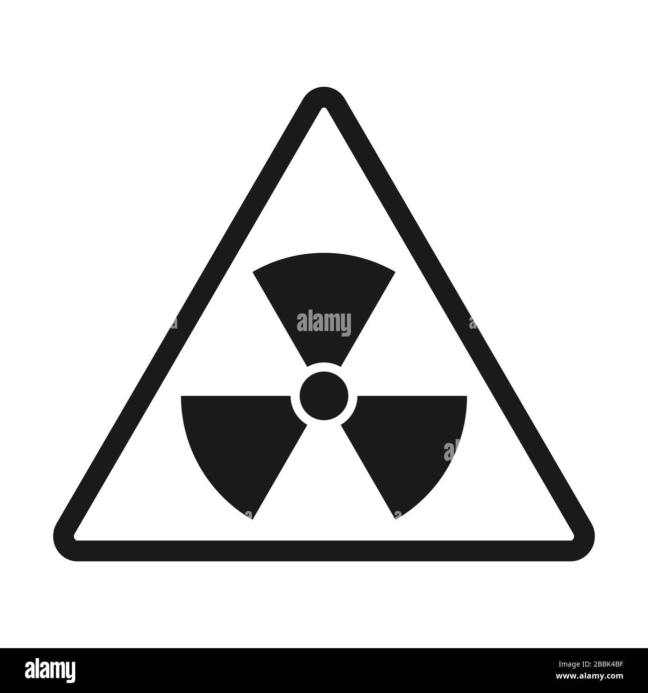 Icon of radioactivity. Radioactive material, danger or risk. Simple ...
