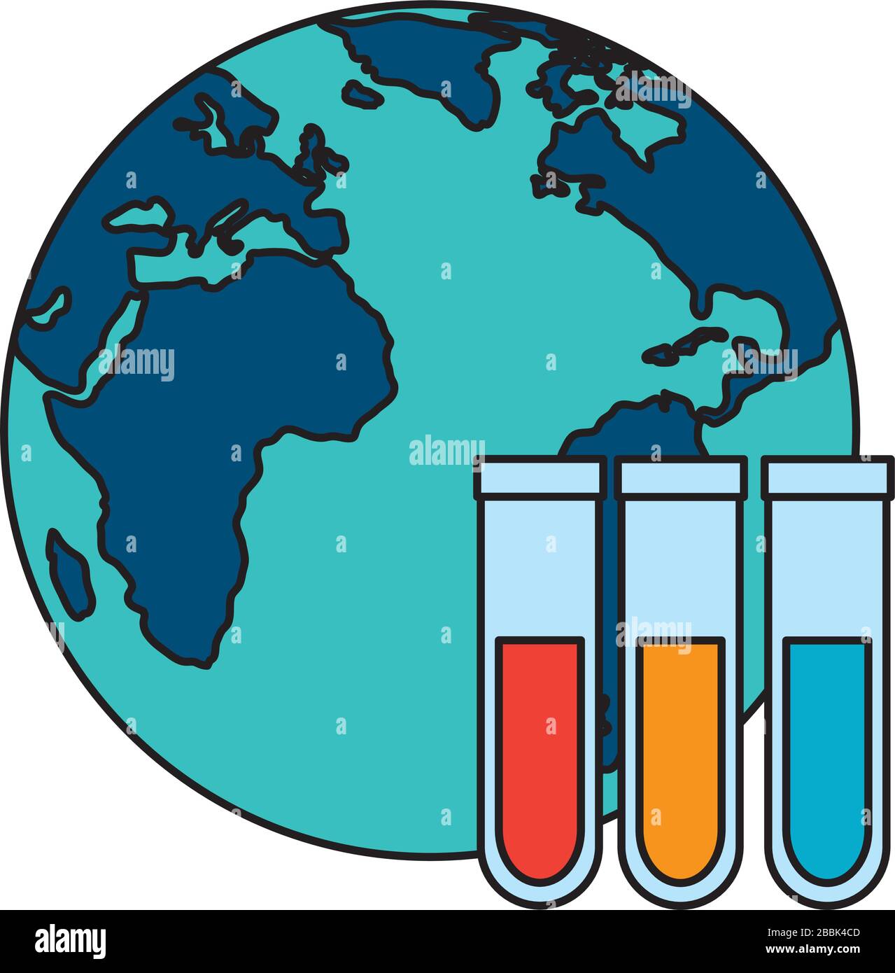world planet earth with tubes test isolated icon Stock Vector Image ...