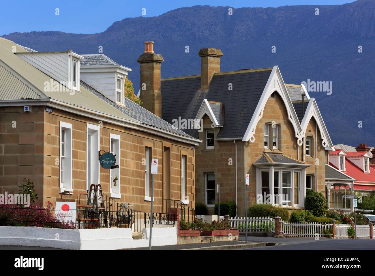 Historic Battery Point District, Hobart, Tasmania Island, Australia ...