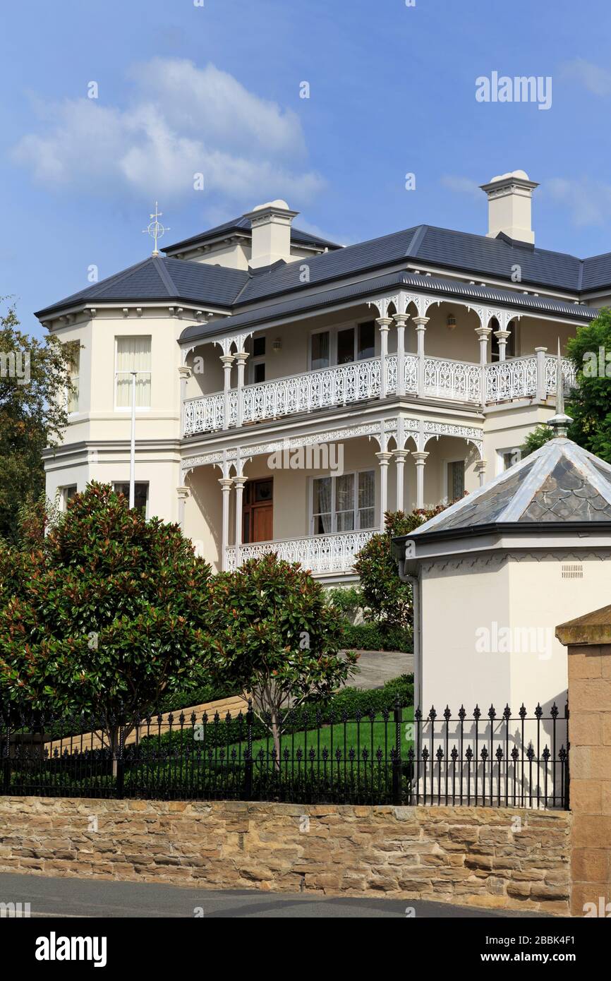 Historic Battery Point District, Hobart, Tasmania Island, Australia ...