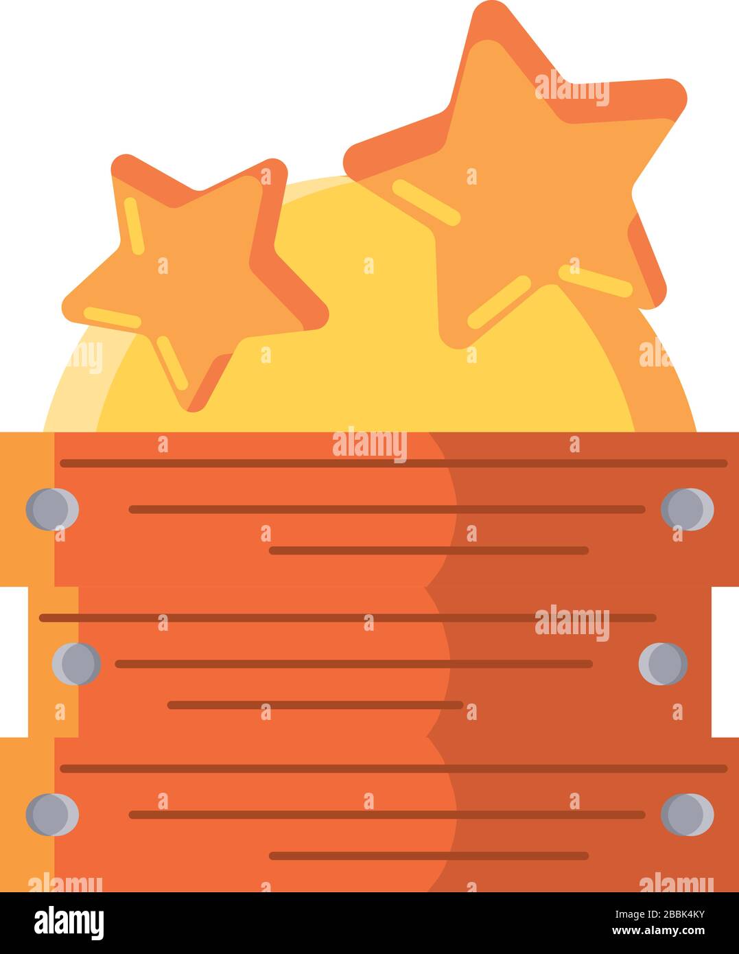 box with stars on white background vector illustration design Stock ...