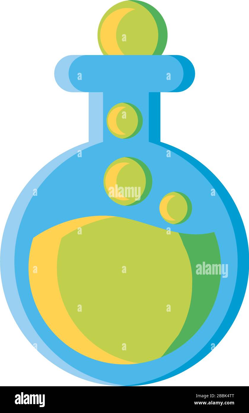 flask with bubbles on white background vector illustration design Stock ...