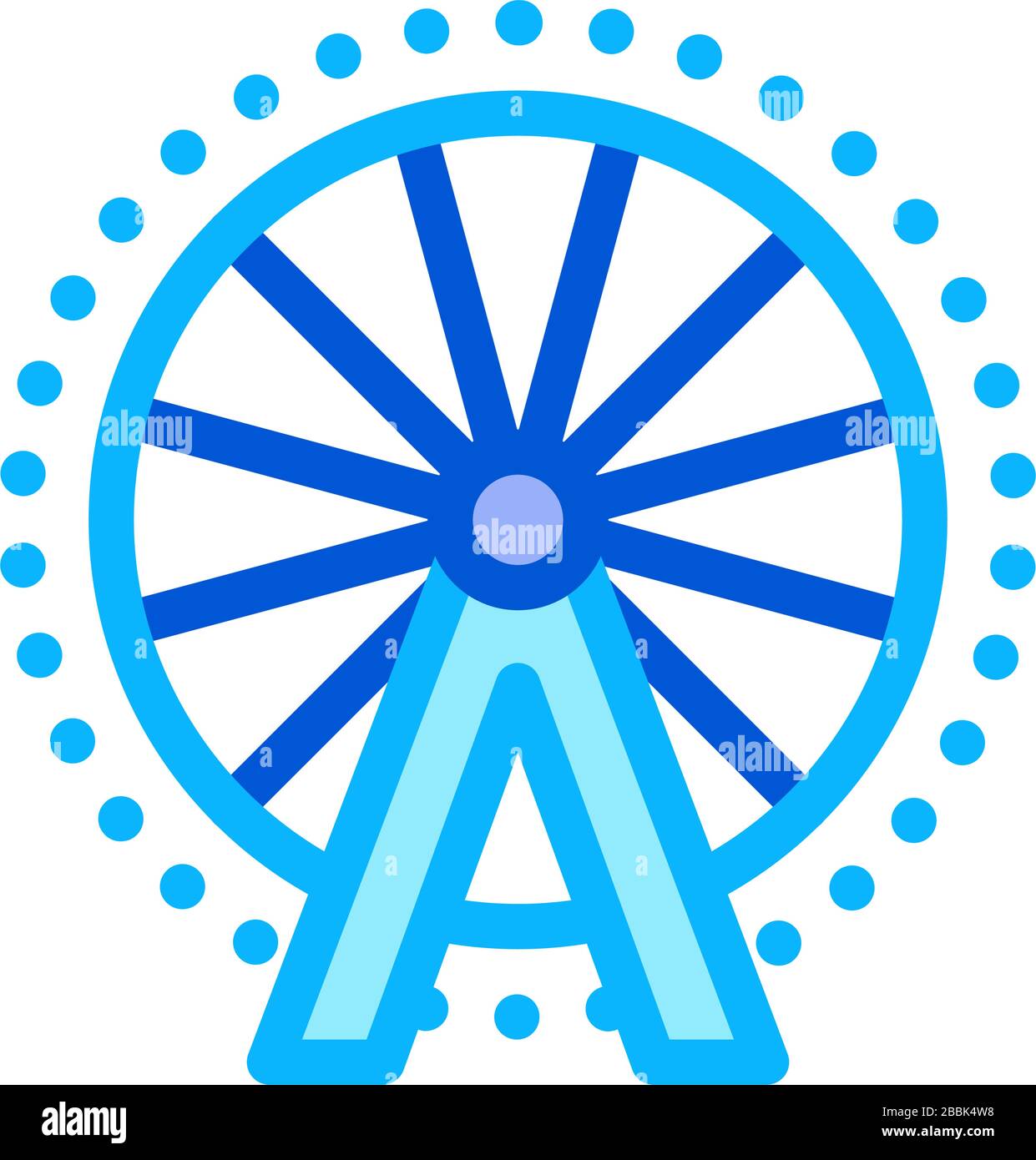 ferris wheel icon vector outline illustration Stock Vector Image & Art ...