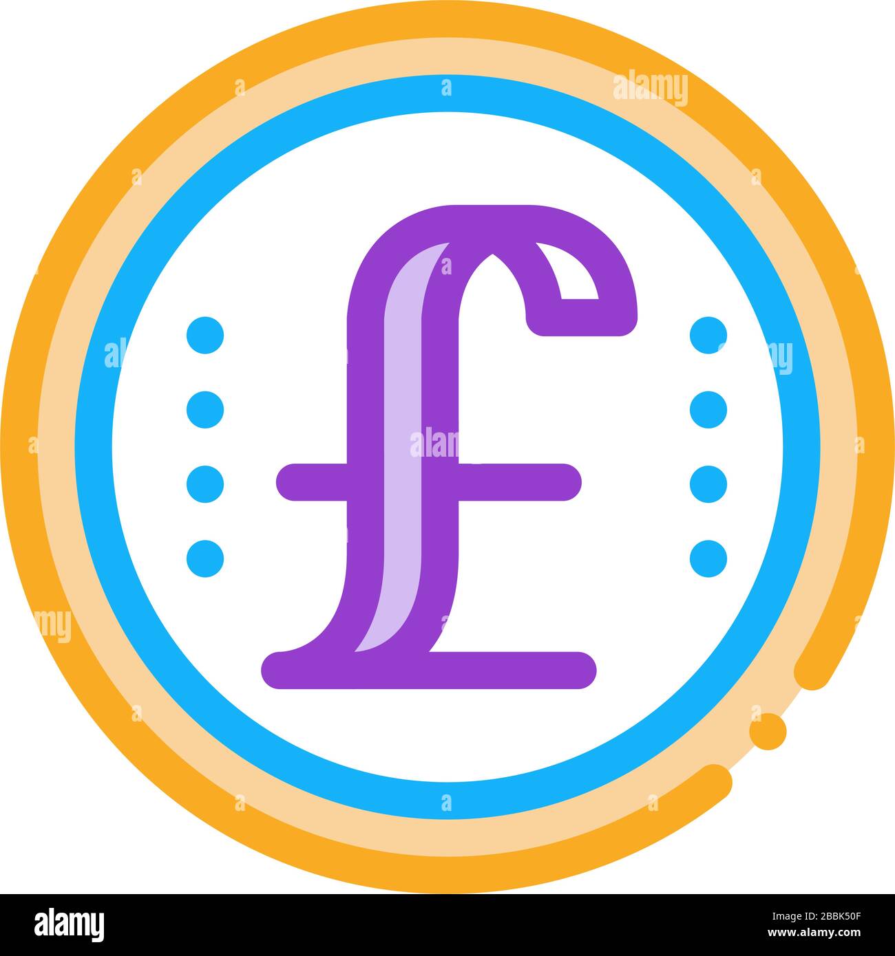 pound coin icon vector outline illustration Stock Vector Image & Art ...
