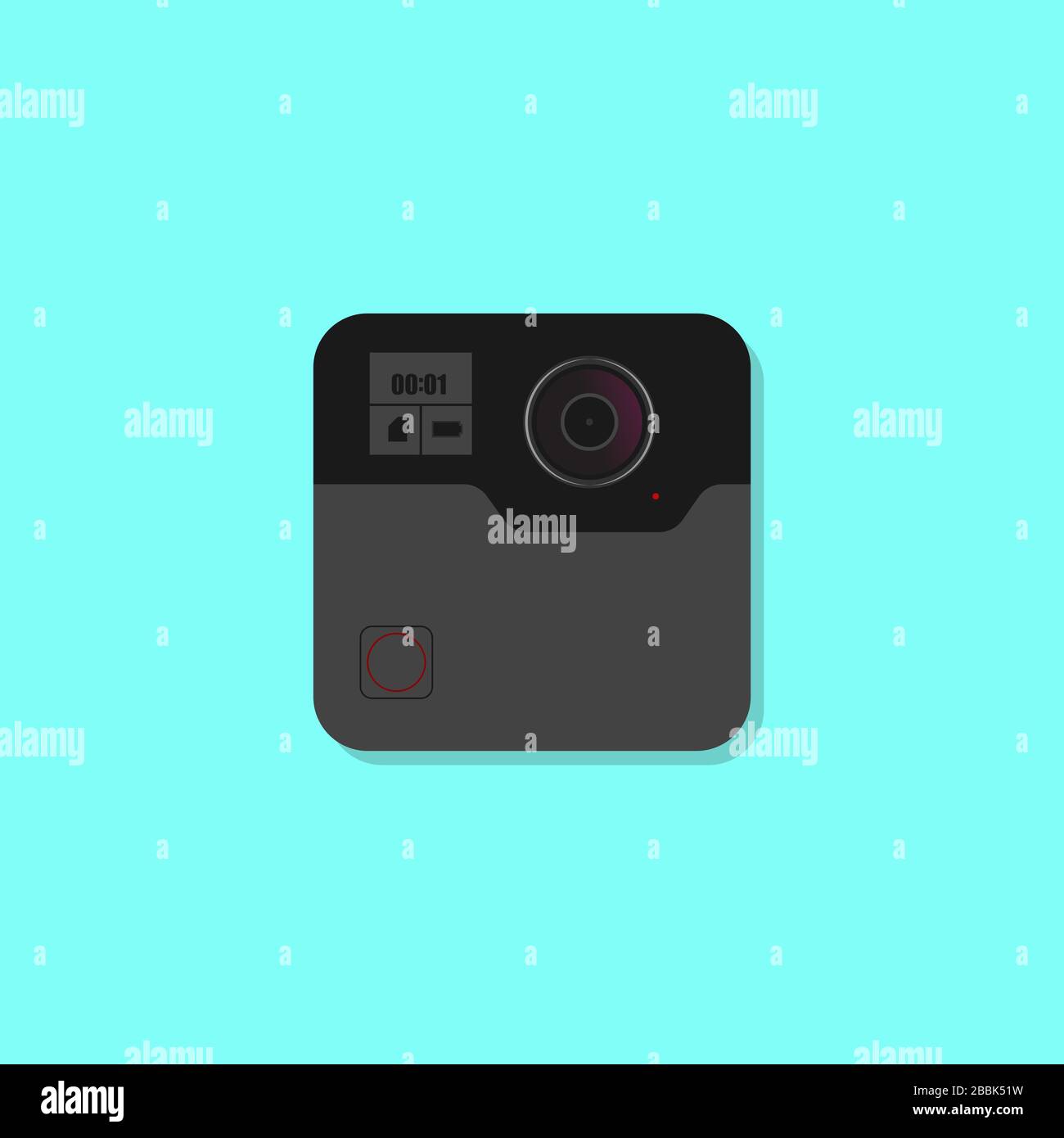Gopro camera icon flat design vector Stock Photo - Alamy