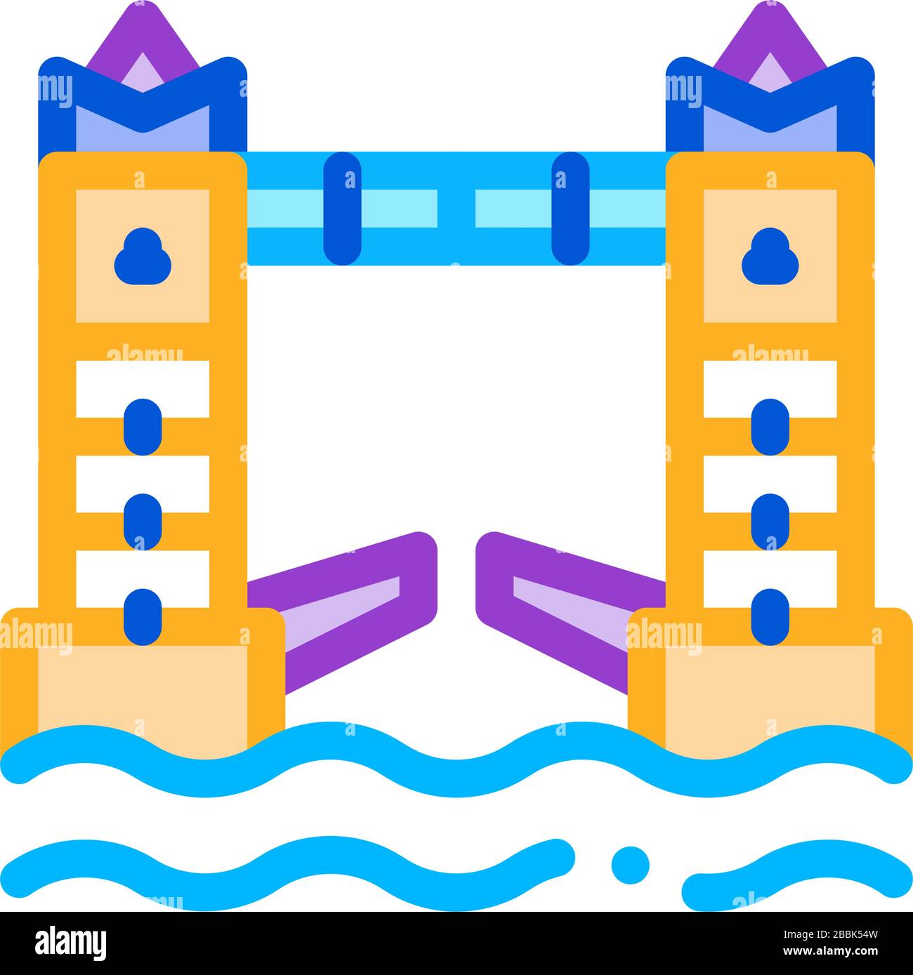 drawbridge icon vector outline illustration Stock Vector Image & Art ...