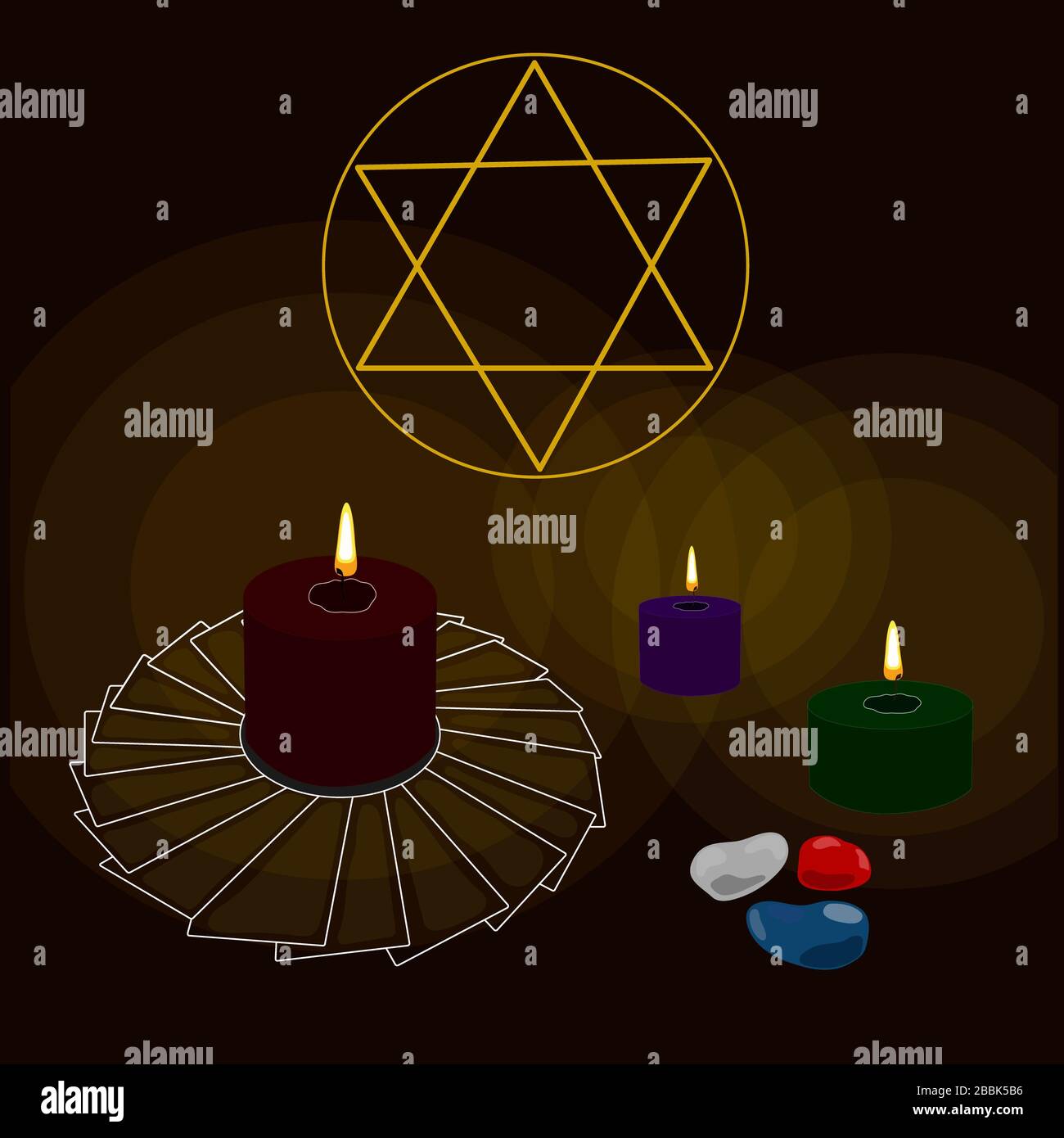 Magic and esotericism. .Fortune-telling on runes and maps .candles ...