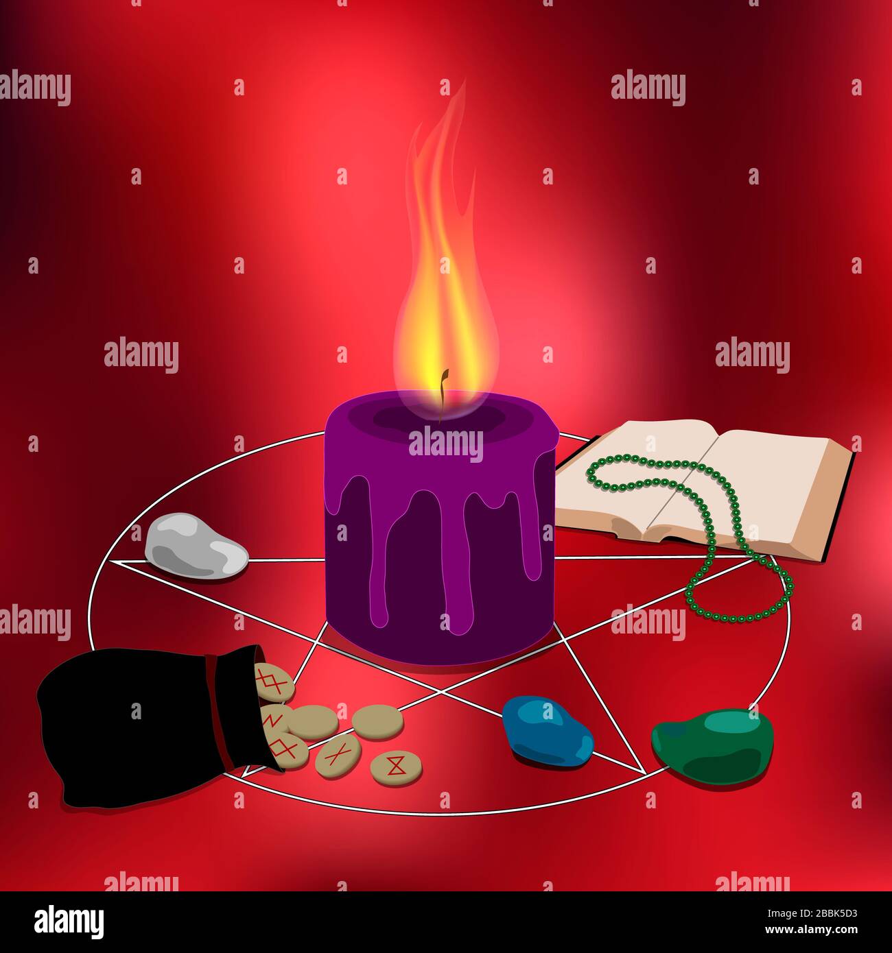 Magic and esotericism. .Fortune-telling on runes and maps .candles ...