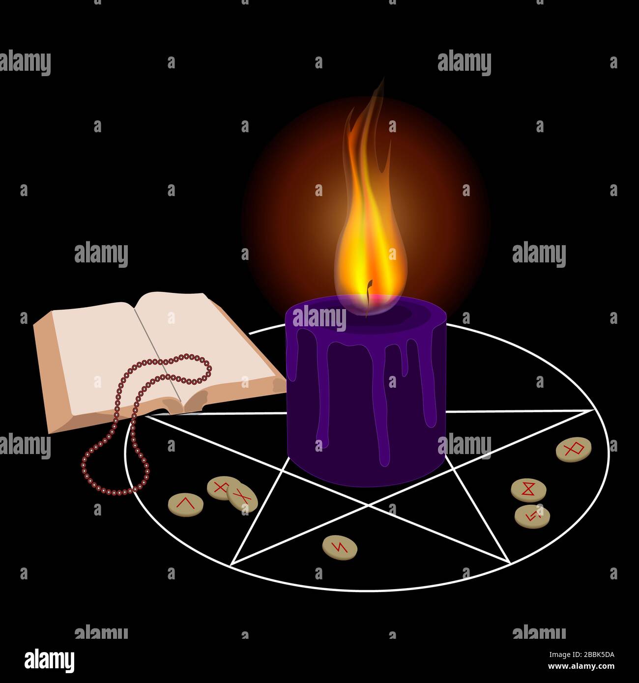 Magic and esotericism. .Fortune-telling on runes and maps .candles ...