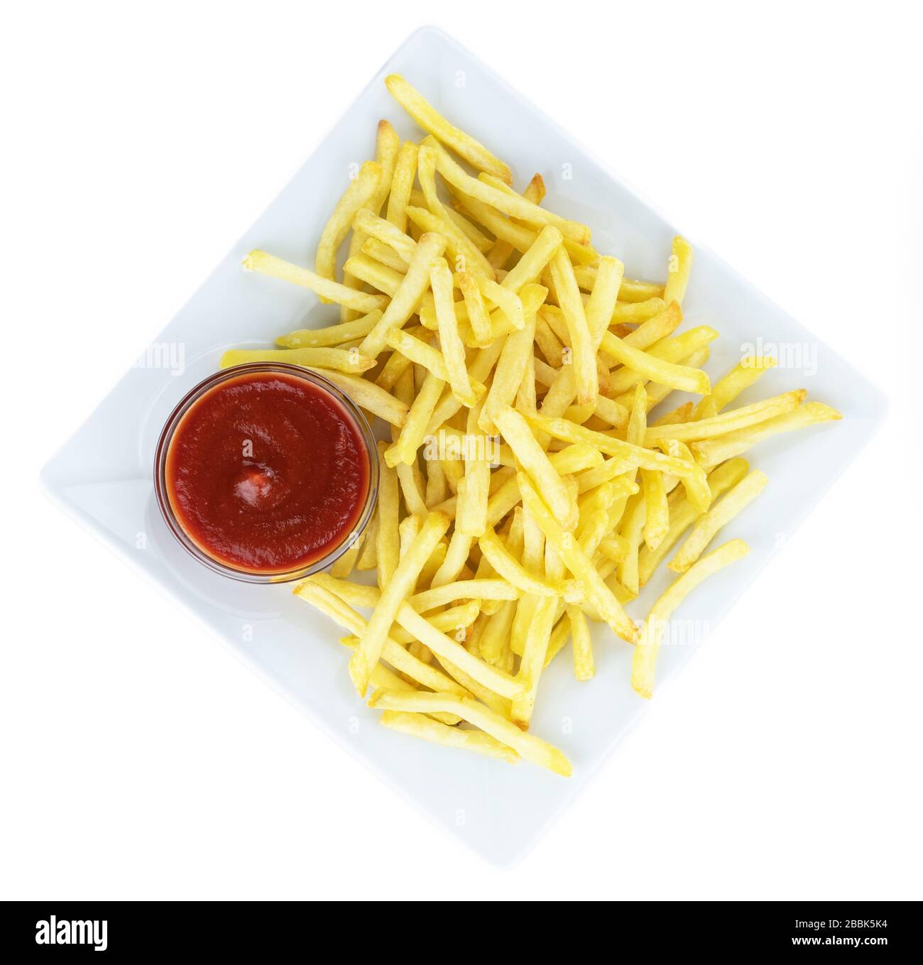 Homemade crispy French Fries isolated on white background (close-up ...
