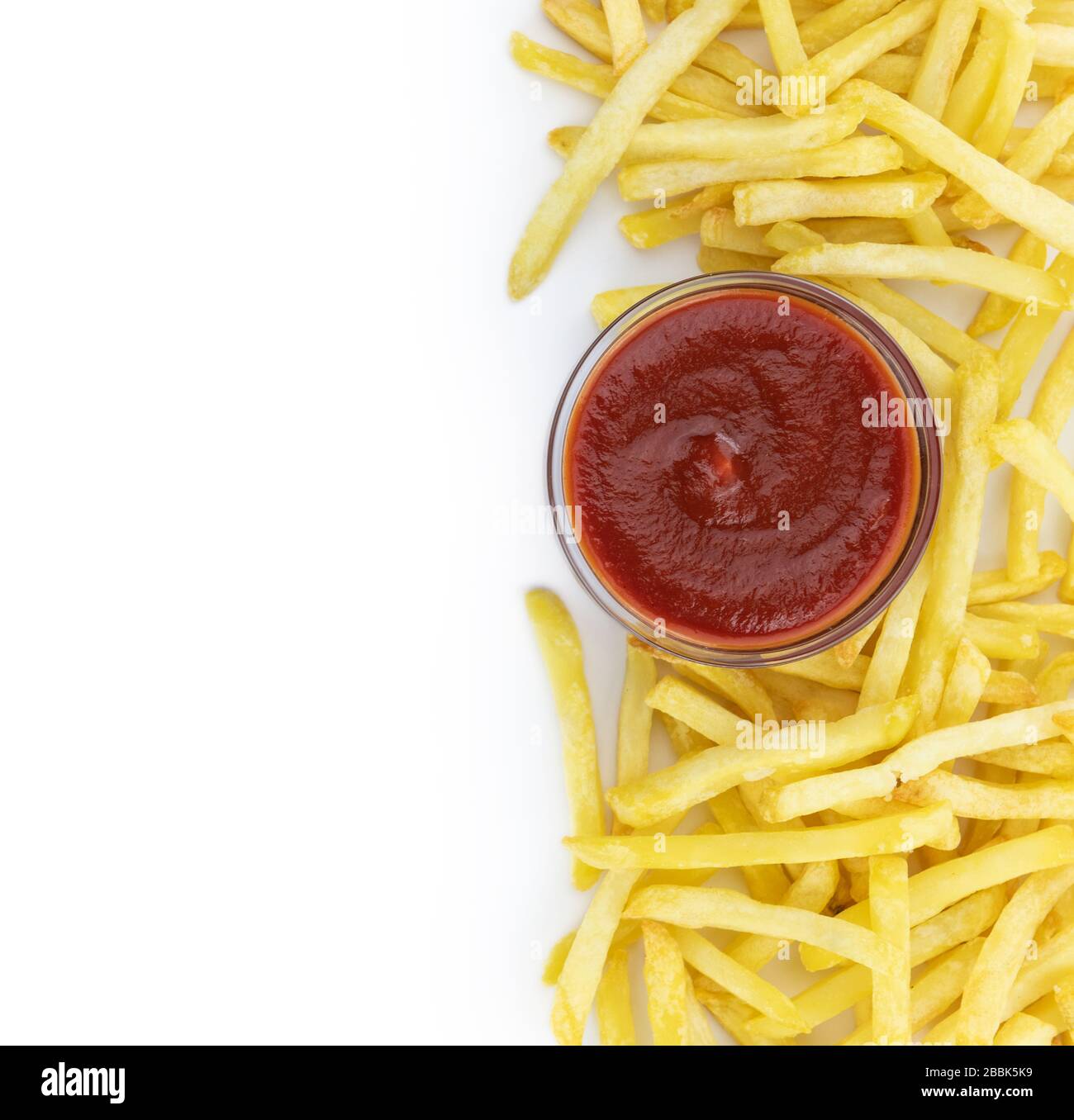 Homemade crispy French Fries isolated on white background (close-up ...