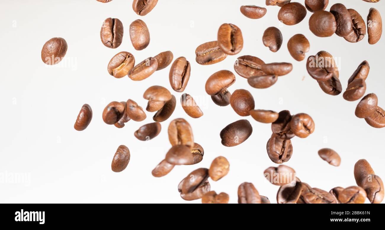 Drop coffee falling in white hi-res stock photography and images - Alamy