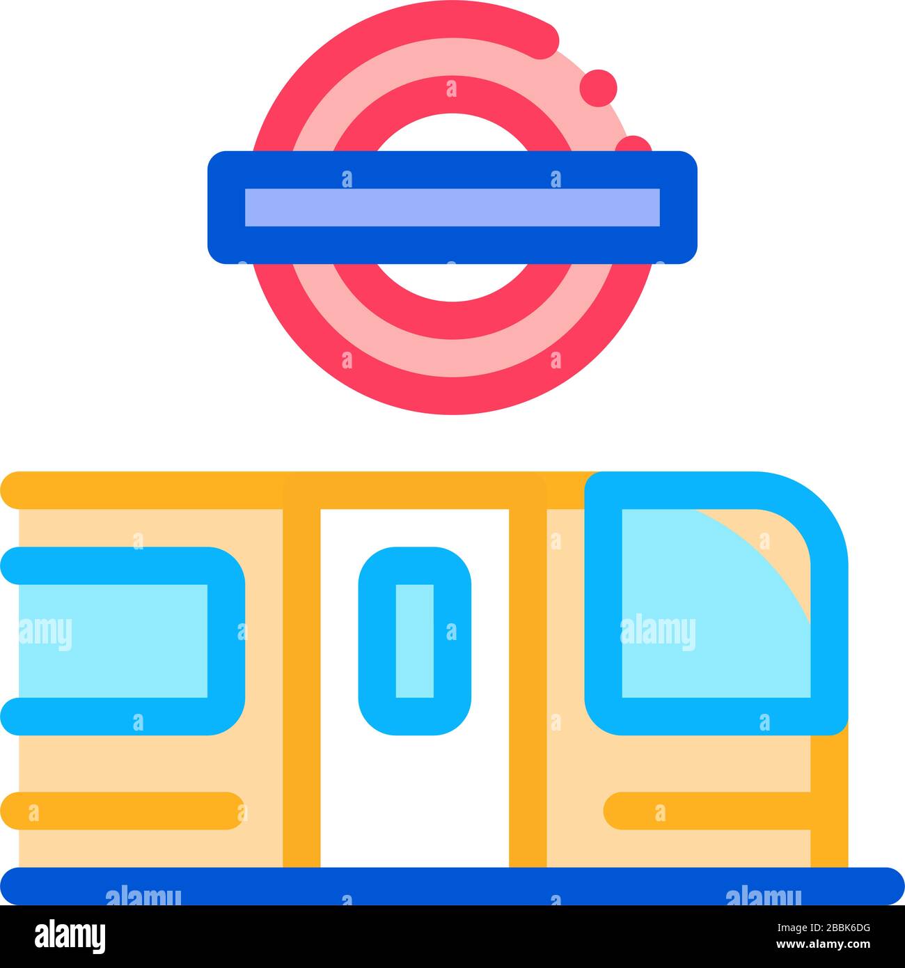 closed metro doors icon vector outline illustration Stock Vector Image ...