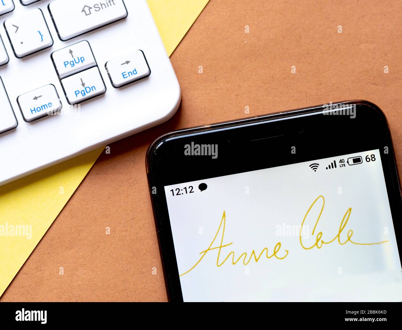 In this photo illustration an Anne Cole logo seen displayed on a ...