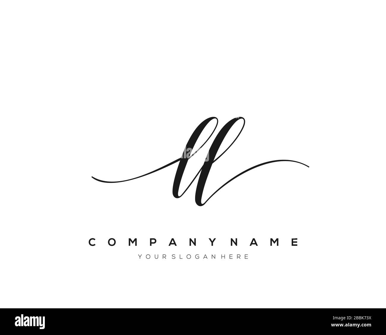 LL Initial Letter handwriting logo hand drawn template vector, logo for ...