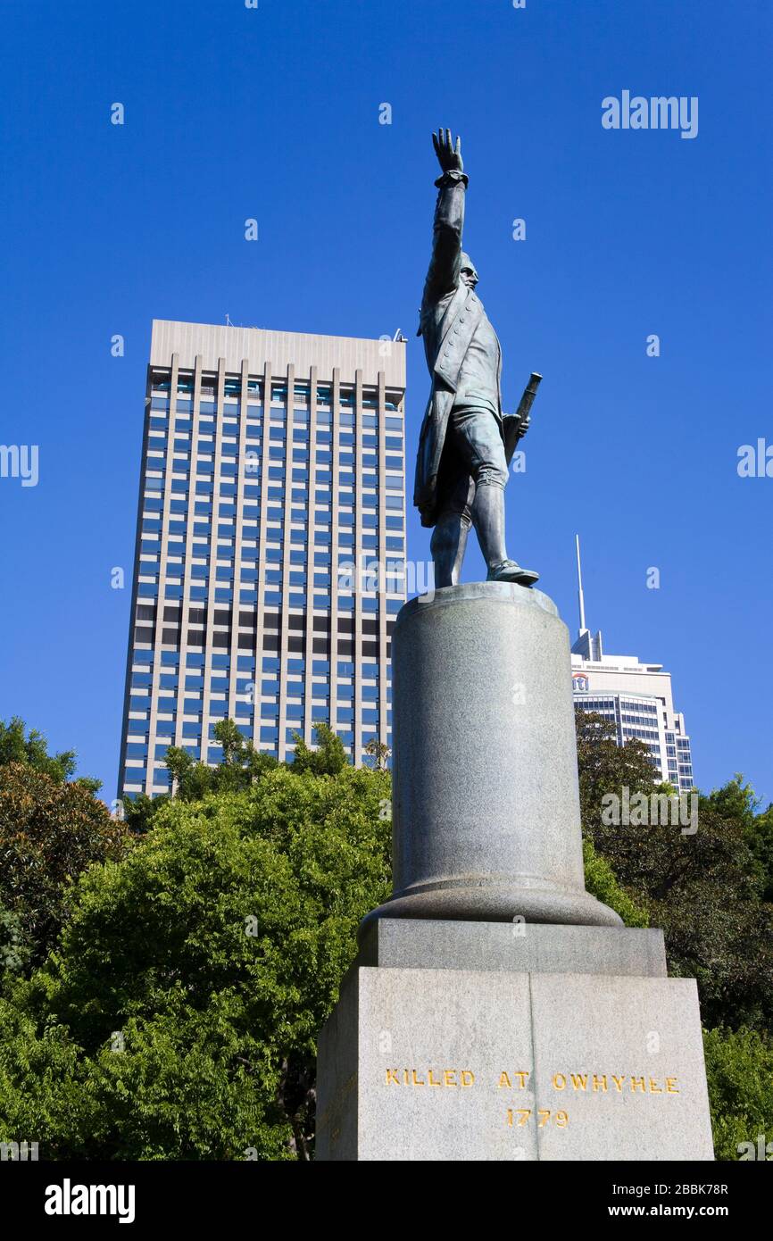 Captain Cook Statue in Hyde Park,Central Business District,Sydney,New ...