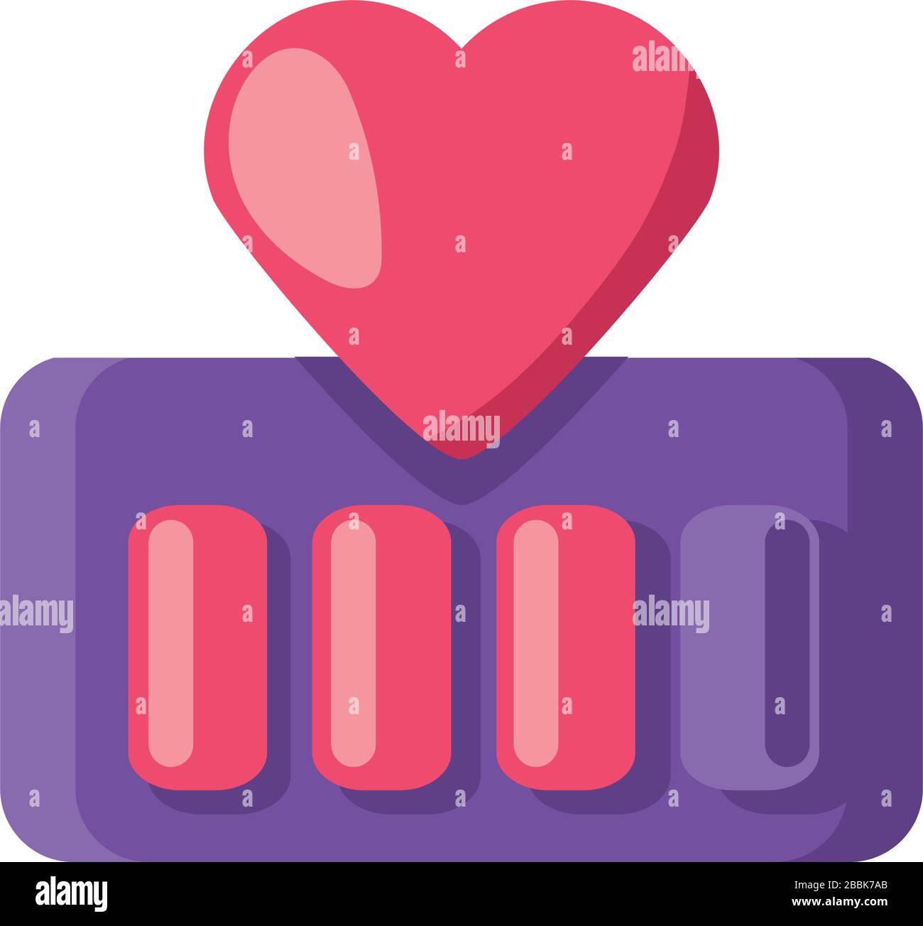 heart level on white background vector illustration design Stock Vector ...