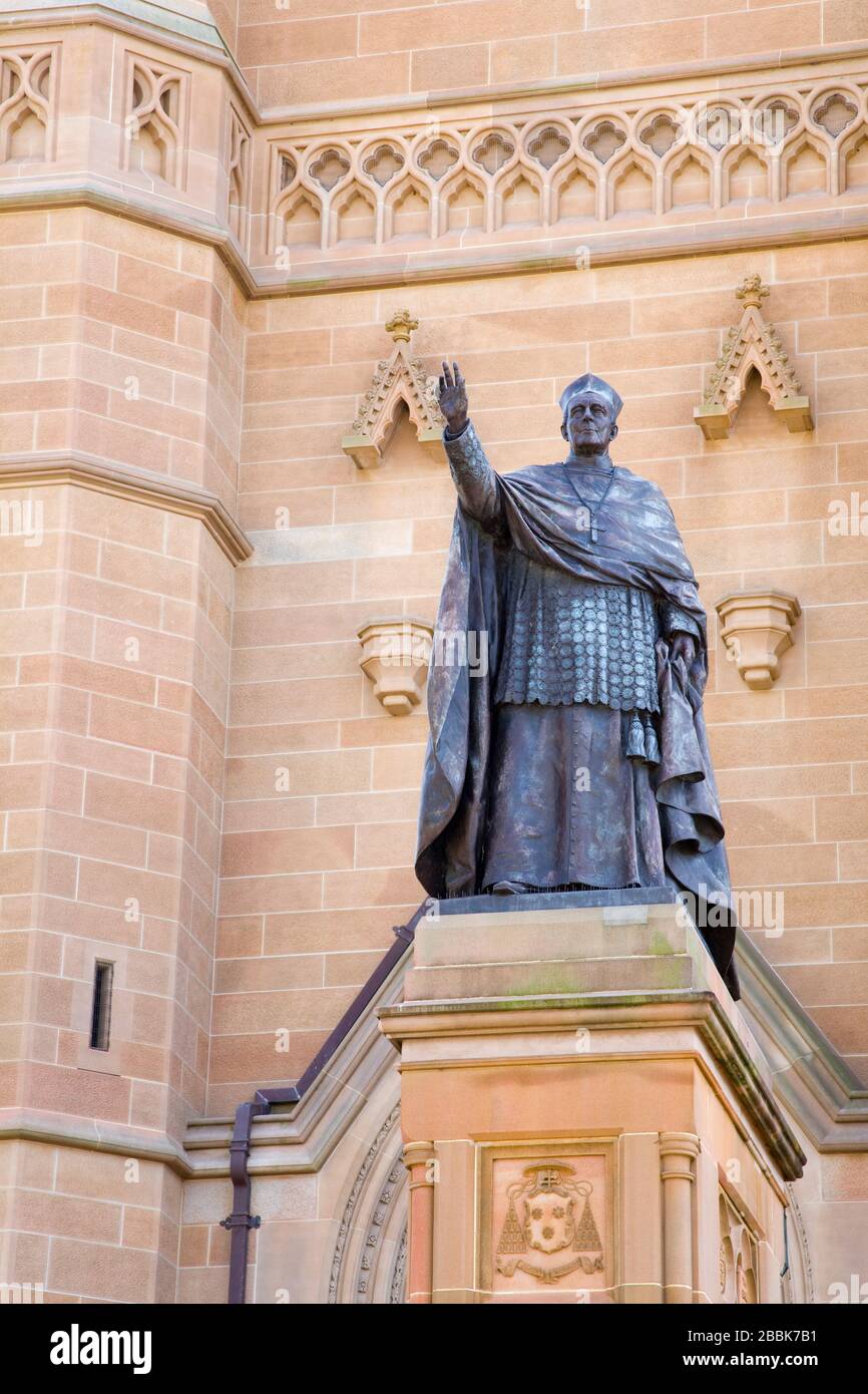 Statue of Cardinal Moran at St. Mary's Cathedral,Central Business ...