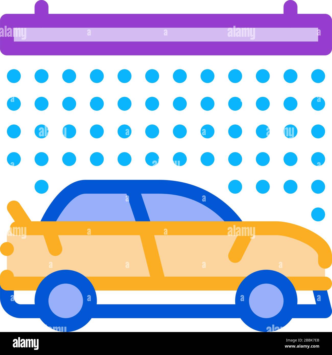 continuous car wash icon vector outline illustration Stock Vector Image ...
